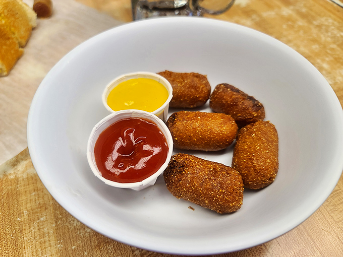 These golden-brown nuggets of fried goodness come with dipping sauces that turn snacking into a serious sport.