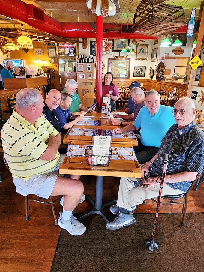 Where fish stories get better with every bite. This table of regulars has collectively eaten enough perch to drain Lake Erie twice.