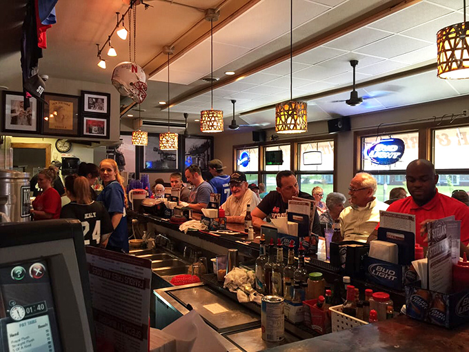 The bustling heart of Stella's, where staff and diners create that perfect diner symphony of sizzles, conversation, and satisfaction.