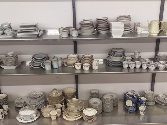 Dinnerware sets await new homes and dinner parties. That floral pattern could be the star of your next Sunday brunch.