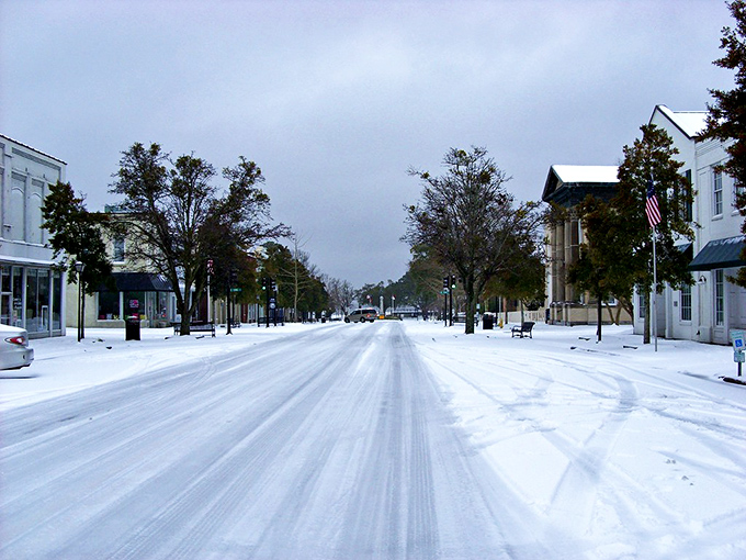 Snow transforms Edenton's historic streets into a winter wonderland that Hallmark movie directors would fight over with candy cane shivs.