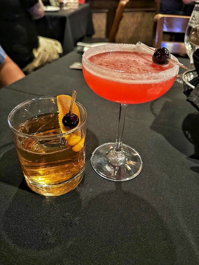 Classic cocktails crafted with the respect they deserve—when your Old Fashioned looks this good, you understand why they called it the golden age.