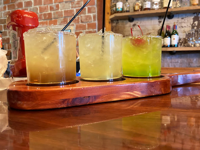 Margarita flight or liquid geology lesson? These three colorful concoctions look ready for scientific sampling and thorough enjoyment.