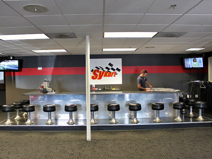 The pit stop lounge – where racing tales grow taller and lap times mysteriously get faster with each retelling.