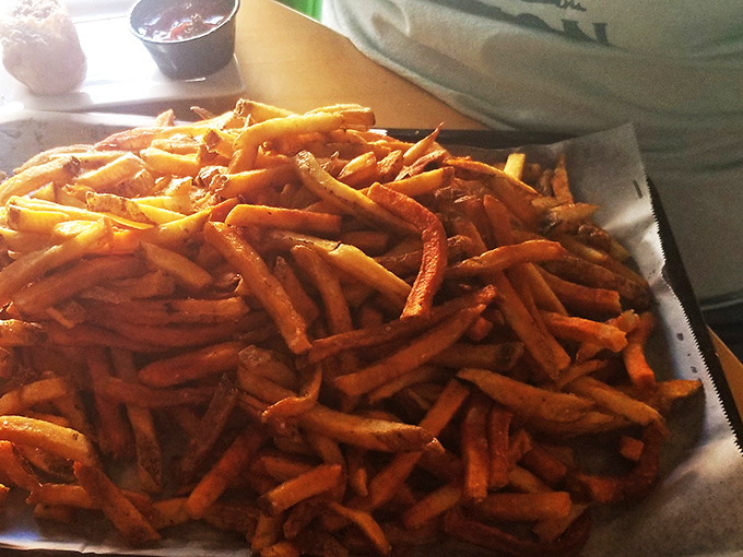 Where students become culinary adventurers. McLanahan's seating area transforms simple meals into community gatherings around these wooden tables.