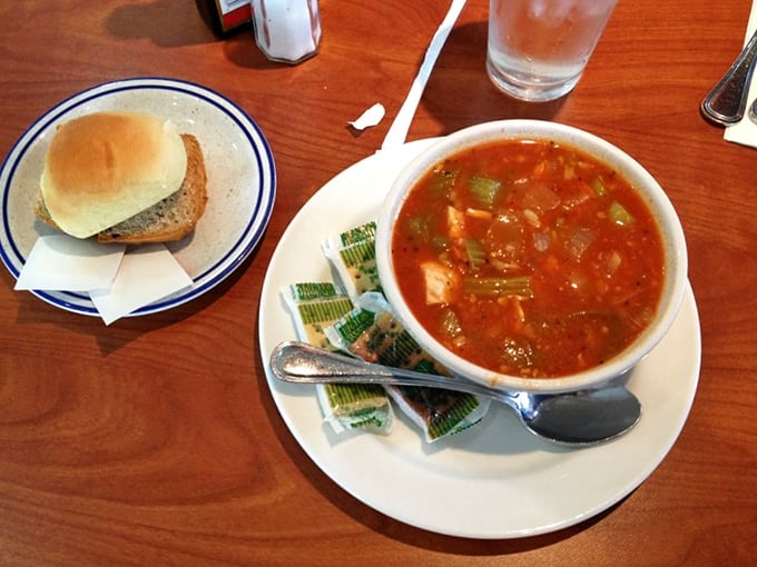 This isn't just soup—it's liquid Southern comfort in a bowl. Spoonful by spoonful, troubles dissolve faster than the saltines.