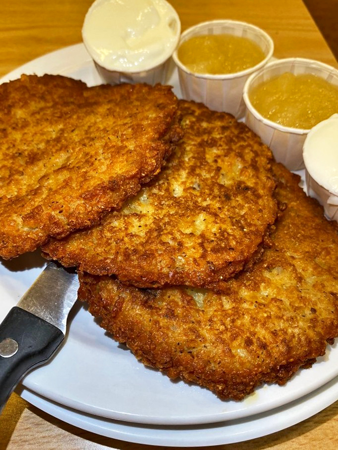 Golden-brown latkes with the perfect crisp-to-tender ratio, served with traditional accompaniments that would make any bubbe proud.