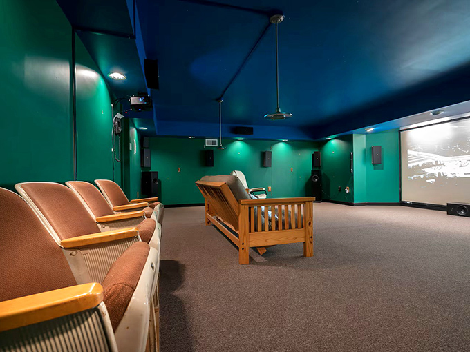The castle's hidden theater room proves even medieval aesthetics can accommodate movie nights&mdash;from "Braveheart" to "Bridesmaids."