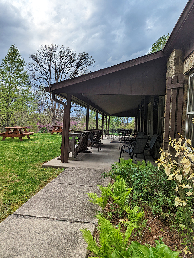 The covered porch where summer evenings stretch into meaningful conversations, punctuated by second helpings of pie.