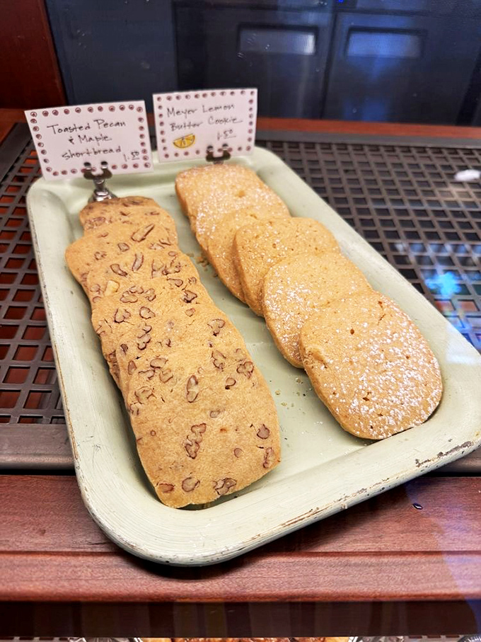 Toasted pecan and maple shortbread alongside Meyer lemon butter cookies - because sometimes even pie people need a portable option for their sweet tooth emergencies.