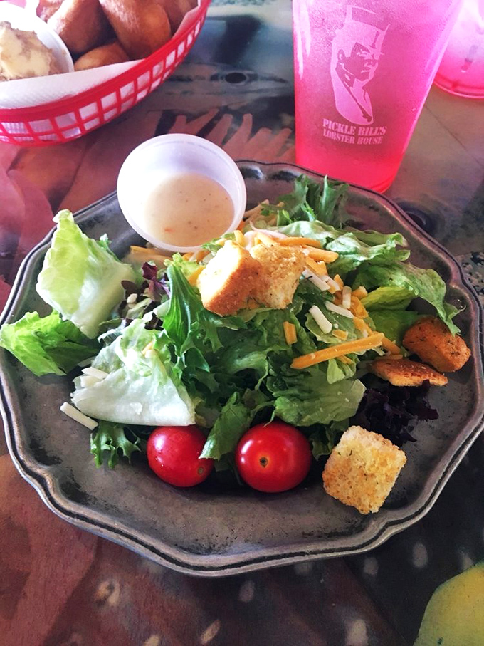 Even the salad gets special treatment&mdash;a fresh, crisp counterpoint to all that glorious seafood, because balance matters (or so they tell me).