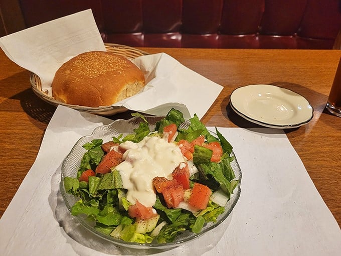 Even the house salad gets the respect it deserves &ndash; a crisp, cool counterpoint to prepare your palate for the meaty main event.