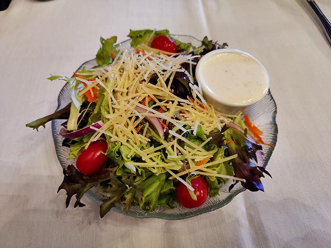 A salad that knows its purpose &ndash; bright, fresh, and zingy enough to prepare your palate for the meaty main event to come.