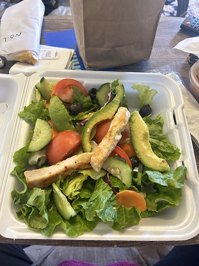 The token salad &ndash; because sometimes you need something green that isn't chile to convince yourself you're making "balanced choices."