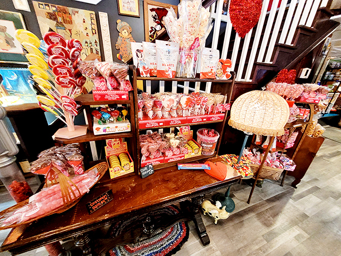 Seasonal displays transform with the calendar, ensuring there's always something new to discover, whether it's heart-shaped Valentine's treats or Christmas candy canes.