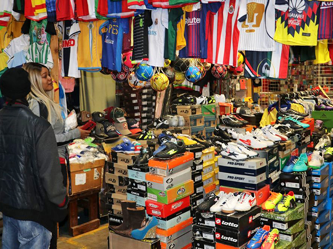 Soccer cleats and jerseys galore – where weekend warriors and aspiring Pelés find gear without the sporting goods store markup.