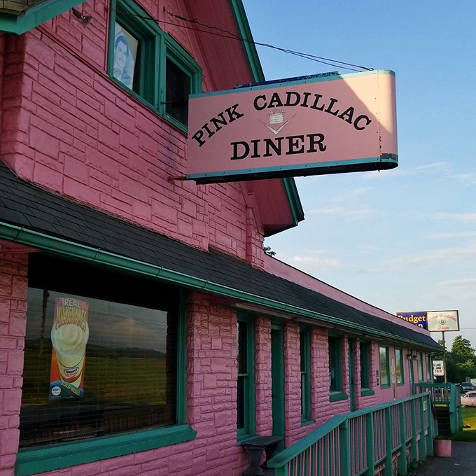 The sign promises exactly what awaits inside&mdash;a pink paradise where calories don't count and nostalgia is always on the menu.