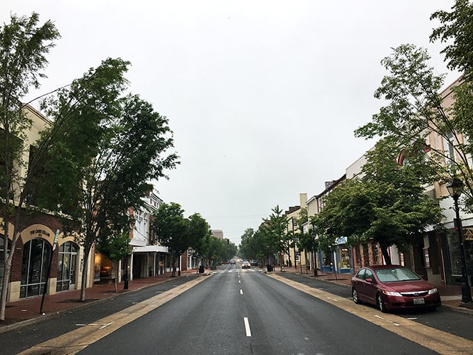 Caroline Street after a spring shower has that perfect small-town emptiness that makes you want to break into a Gene Kelly dance routine.