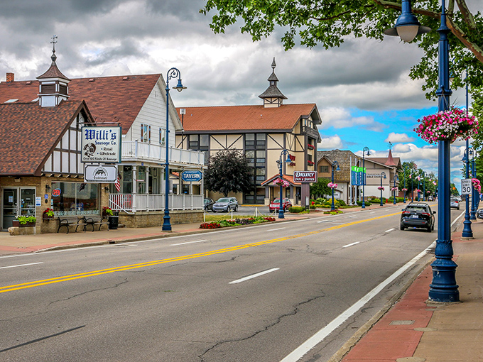 Strolling down Frankenmuth's main drag feels like walking through a European postcard. Those hanging flower baskets aren't just pretty&mdash;they're practically municipal policy.