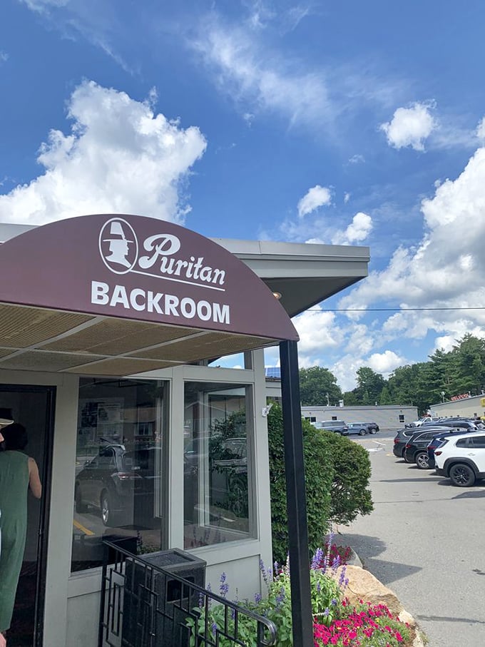 The entrance to chicken tender paradise, where New Hampshire politicians and locals alike come to worship at the altar of fried perfection.