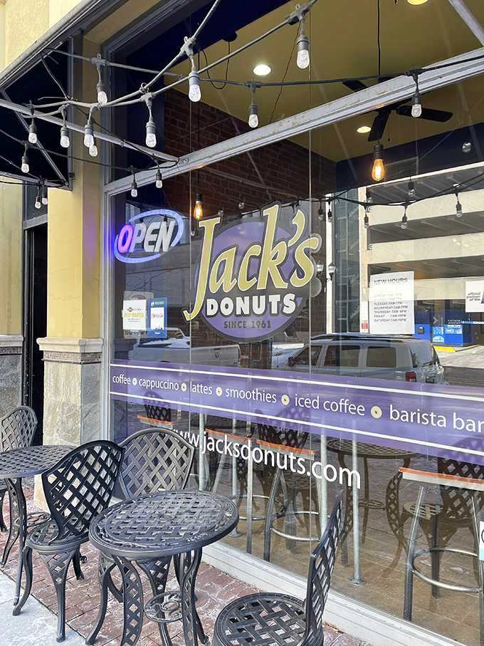 The storefront announces "Since 1961" with quiet confidence. Six decades of donut mastery isn't just business—it's a delicious Indiana institution.