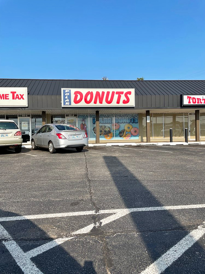 Unassuming on the outside, but inside? A wonderland of sweet delights awaits. Don't judge a donut shop by its storefront!