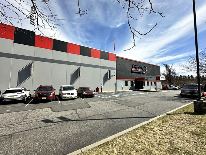 The facility's exterior gives little hint of the high-octane adventures waiting inside &ndash; like finding a Ferrari engine in your grandmother's station wagon.