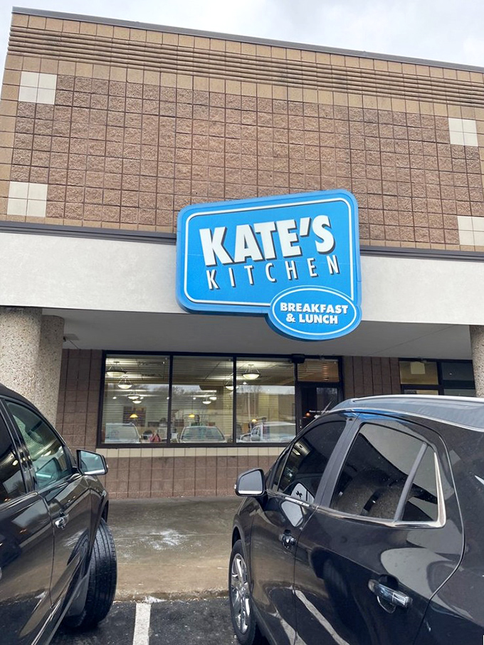 That blue sign doesn't just mark a restaurant&mdash;it's a portal to breakfast nirvana, where Kansas City's morning hunger finds its happy ending.