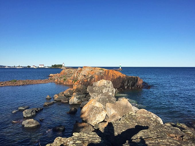 Artist's Point juts into Lake Superior like nature's own sculpture garden, where water-polished stones tell geological stories spanning millennia.