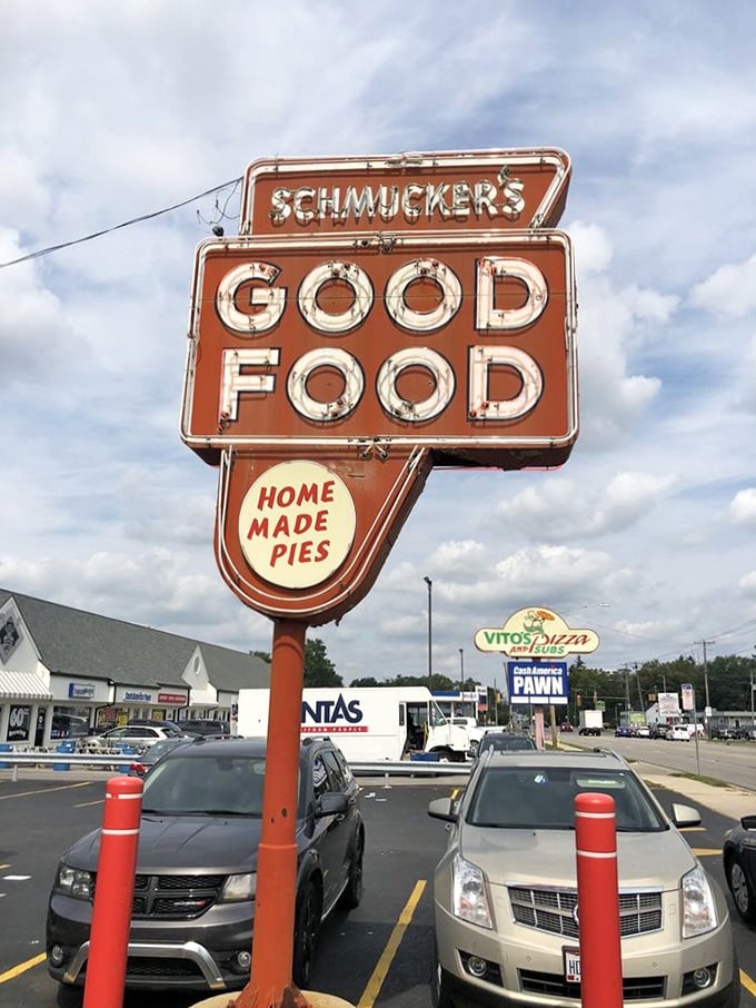 That vintage sign isn't just advertising&mdash;it's a beacon of hope for hungry travelers seeking refuge from chain restaurant mediocrity.