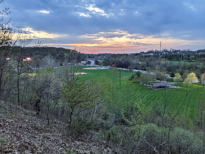 Sunset paints Brookside in golden hues, revealing the park's perfect balance of developed recreation areas and wild, untamed spaces.