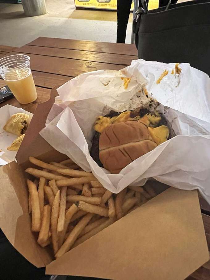 This spread represents Portland's idea of balanced nutrition: protein, carbs, and pure joy. The kind of meal that makes you forget about your phone for a while.