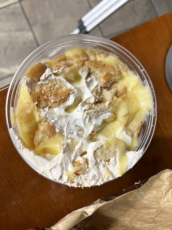 The banana pudding arrives like a sweet full stop at the end of a meaty paragraph—creamy, nostalgic, and utterly necessary.