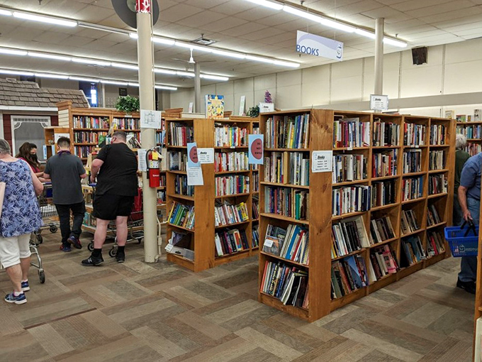 The book section: where literary treasures hide between dog-eared paperbacks. Bibliophiles can build impressive libraries without impressive debt.