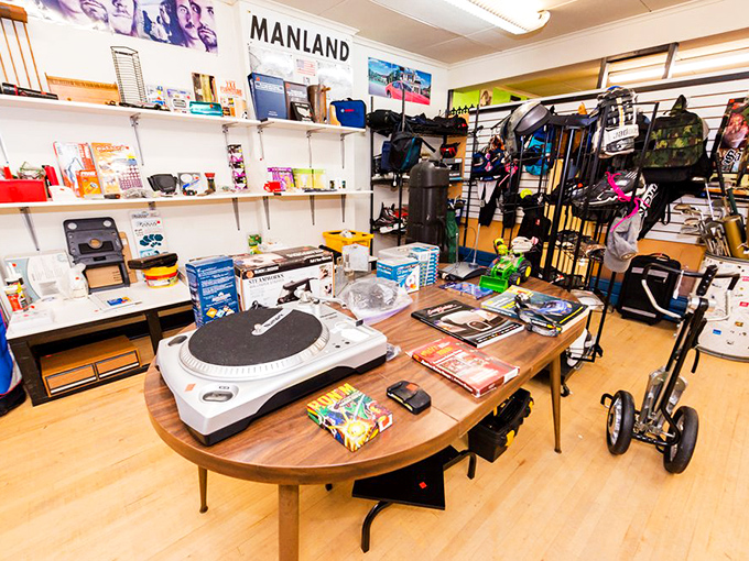Man cave or shoppers' haven? This eclectic "Manland" is where vinyl meets vintage, and every purchase tells a story.