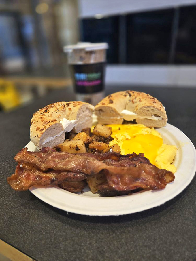 The breakfast platter that answers the eternal question: "Why limit yourself to just one breakfast food when you can have them all?"
