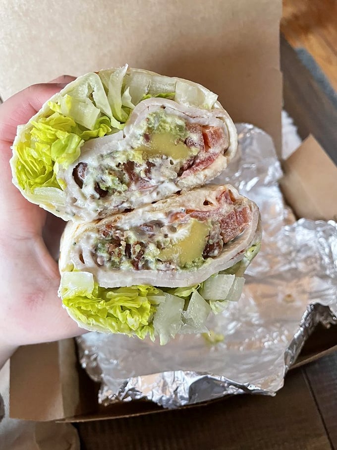 This wrap isn't just lunch&mdash;it's a masterclass in texture and flavor, where creamy meets crunchy in perfect harmony.