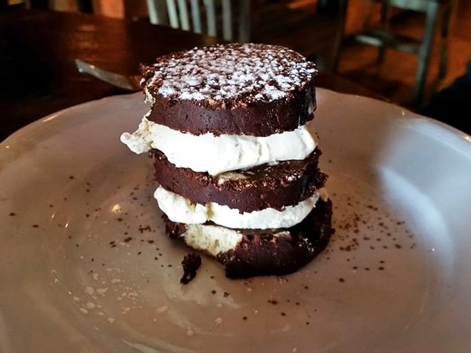 Not your grandmother's dessert (unless she was extraordinarily talented). Layers of chocolate and cream create a tower of sweet indulgence worth every calorie.