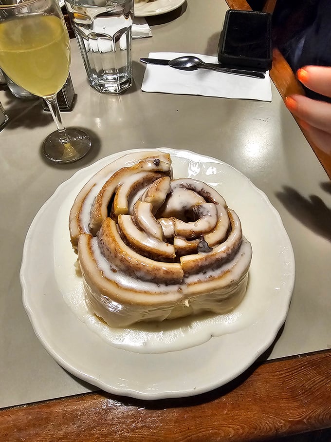 The legendary cinnamon roll isn't just big&mdash;it's the size of a small planet with gravitational pull that affects nearby forks and napkins.