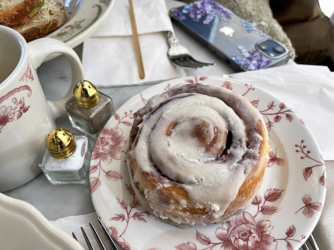 This cinnamon roll isn't just breakfast&mdash;it's dessert with an excellent morning alibi. Each spiral tells a story of butter, cinnamon, and absolutely zero regrets.