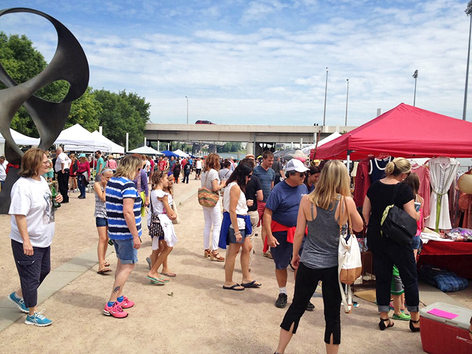 The market draws crowds who understand that the best shopping isn't in malls but in places where every item comes with its own history.