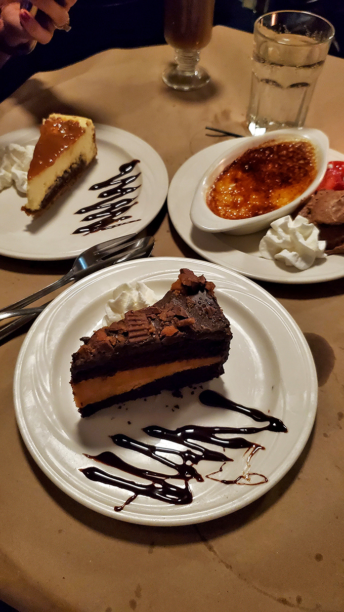 Life's big question: which dessert to choose? The correct answer is clearly "one of each."