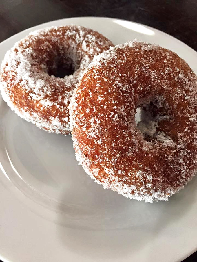 Sugar-dusted donuts that remind you sometimes the simplest pleasures are the ones worth driving across town for.