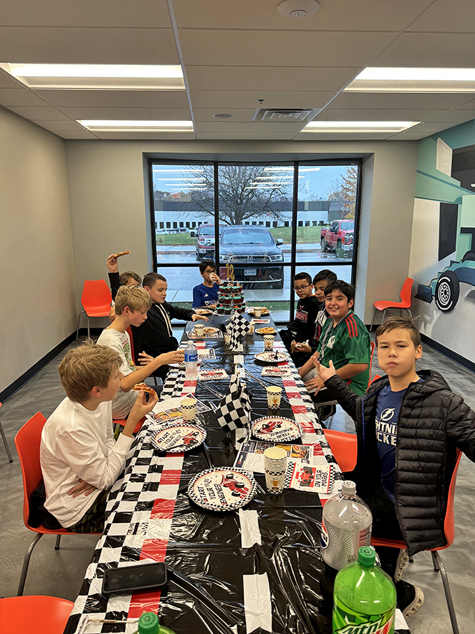 Racing-themed birthday parties: where checkered tablecloths meet checkered flags and young drivers fuel up before hitting the junior circuit.