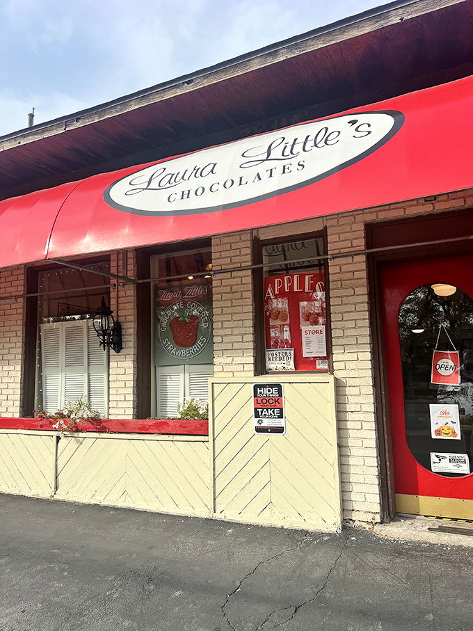 The charming storefront with its signature red awning has become a Prairie Village institution, where sweet memories are made one chocolate at a time.