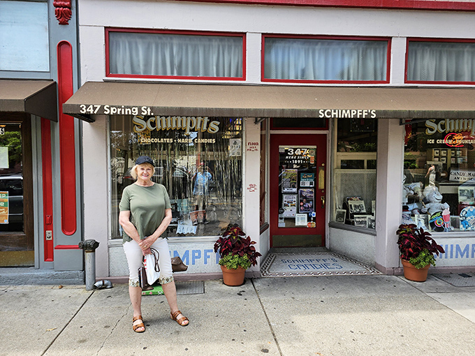 The storefront at 347 Spring Street—a pilgrimage site for those who understand that some pleasures are worth traveling for.