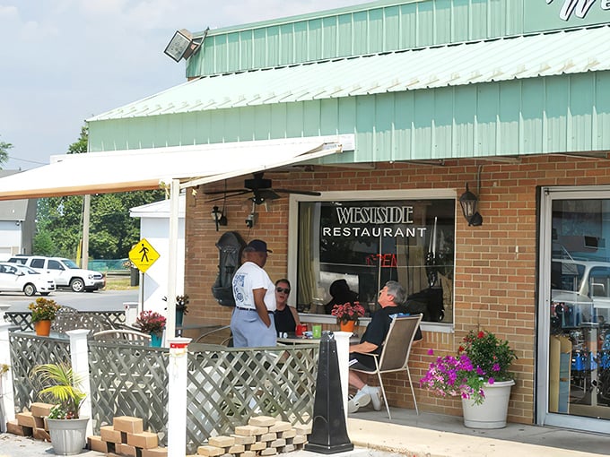 Summer brings outdoor seating where the gentle Delaware breeze complements your coffee as you contemplate a second round of pancakes.