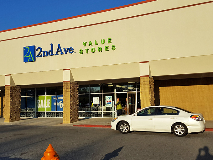 Morning light casts a golden glow on 2nd Ave's welcoming facade. The "SALE" signs are merely formalities&mdash;everything inside is already a bargain waiting to happen.