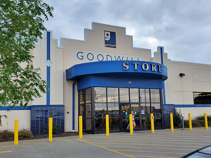 Morning light catches the clean lines of this modern thrift destination, where Oklahoma's smart shoppers start their bargain adventures.