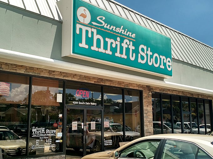 The storefront that launched a thousand bargain hunting expeditions. Under that turquoise sign, everyday Floridians transform into treasure hunters with shopping carts instead of metal detectors.